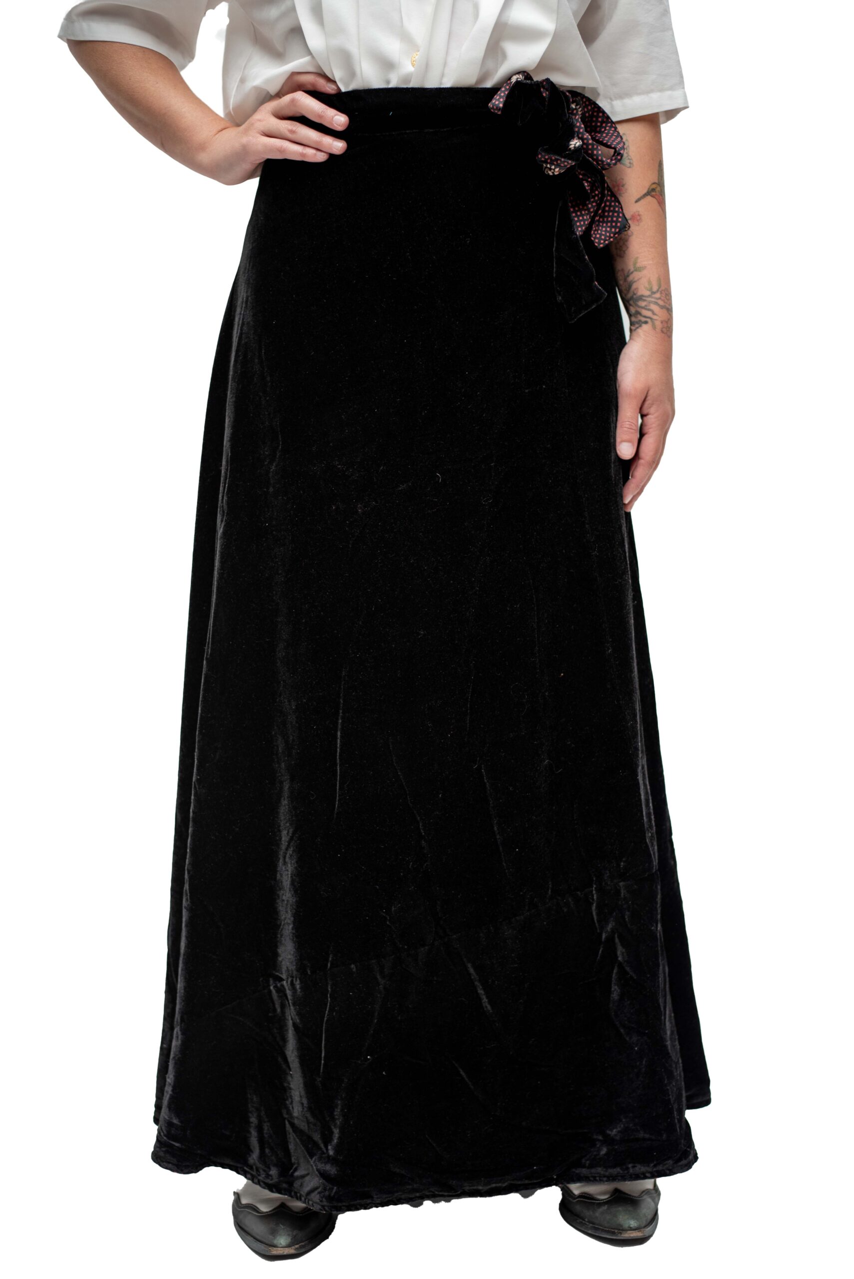 Dubbelzijdige velvet wikkel rok - Hindi & Bindi